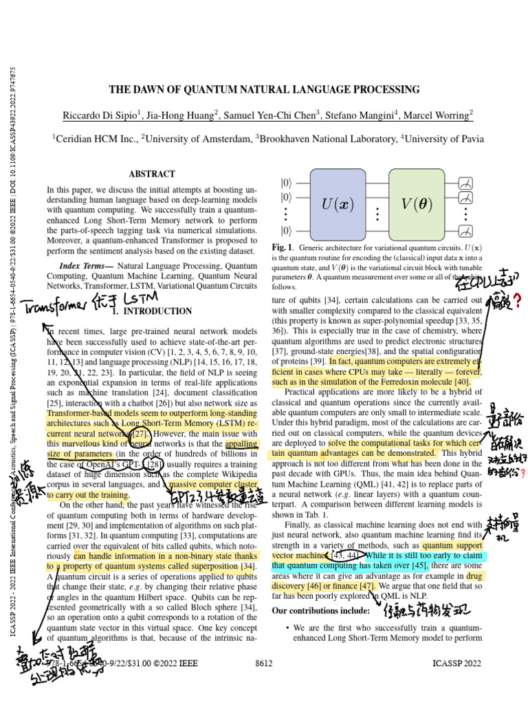 The Dawn of Quantum Natural Language Processing | PDF | Quantum ...