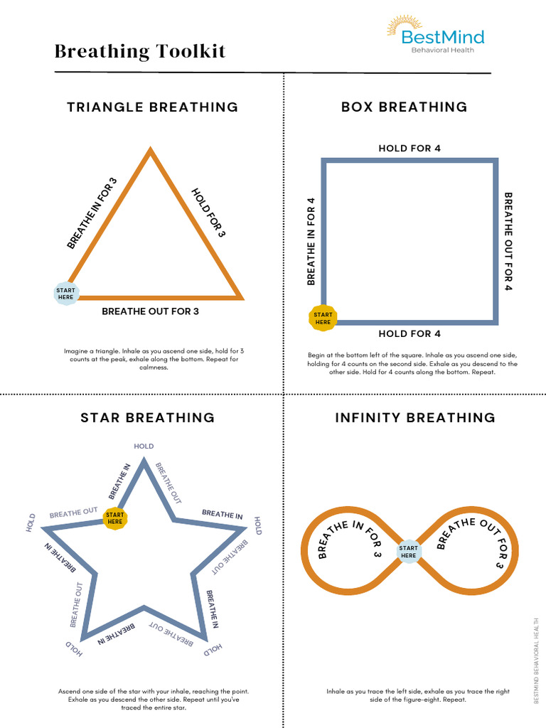 Triangle Breathing Techniques for Kids | PDF | Breathing | Clinical ...