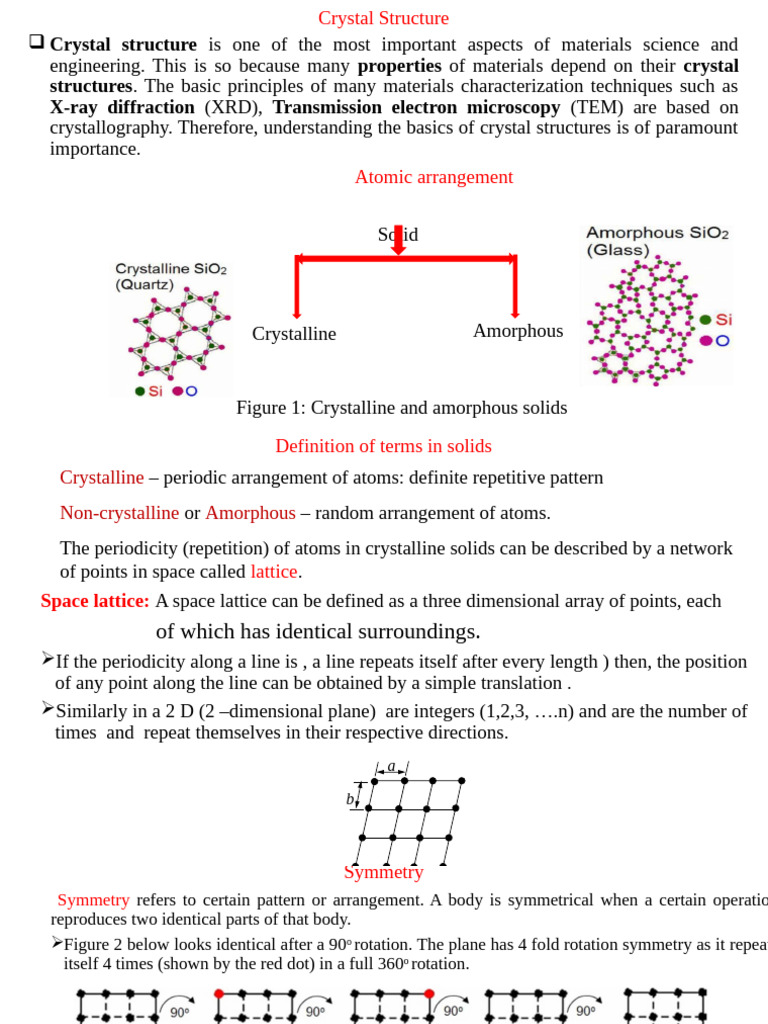 Understanding Crystal Structures in Materials | PDF | Crystal Structure ...