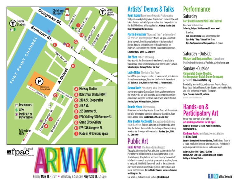 Artwalk Map2012 With Info3 | PDF | Art Media | Communication Design
