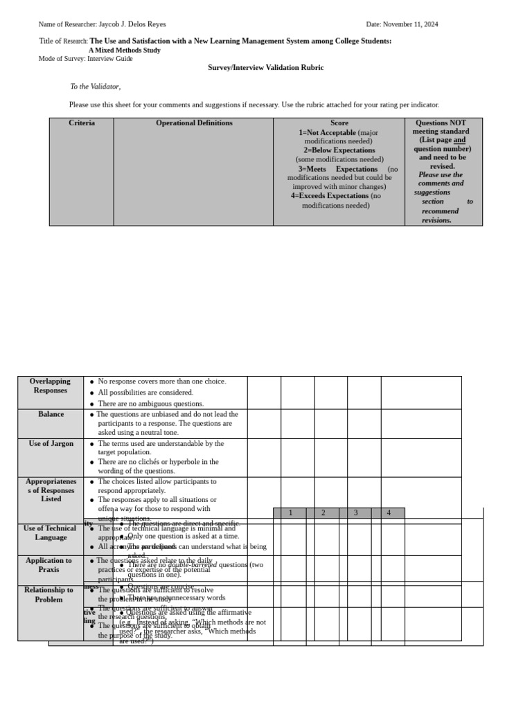 4. Bantillan_validator-sheet(1).Docx (1) Sir Given | PDF | Human Communication