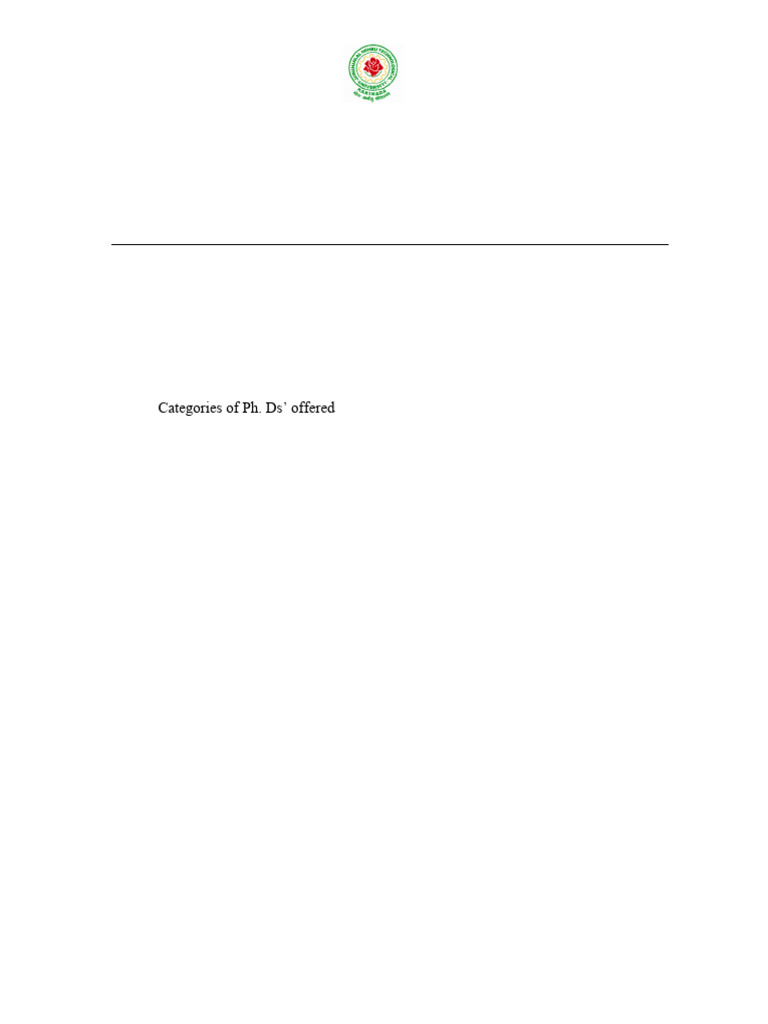 JNTU Kakinada Ph.D. Regulations 2019-20 | PDF | Thesis | Doctor Of ...