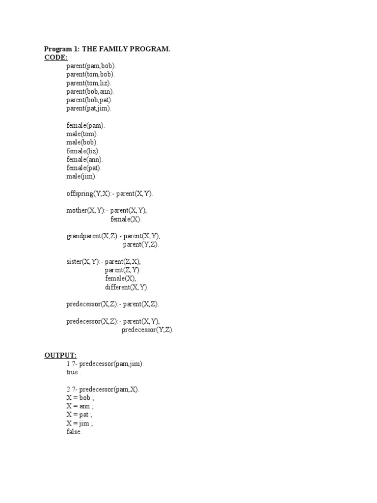 Prolog Programs Pdf Theoretical Computer Science Discrete Mathematics