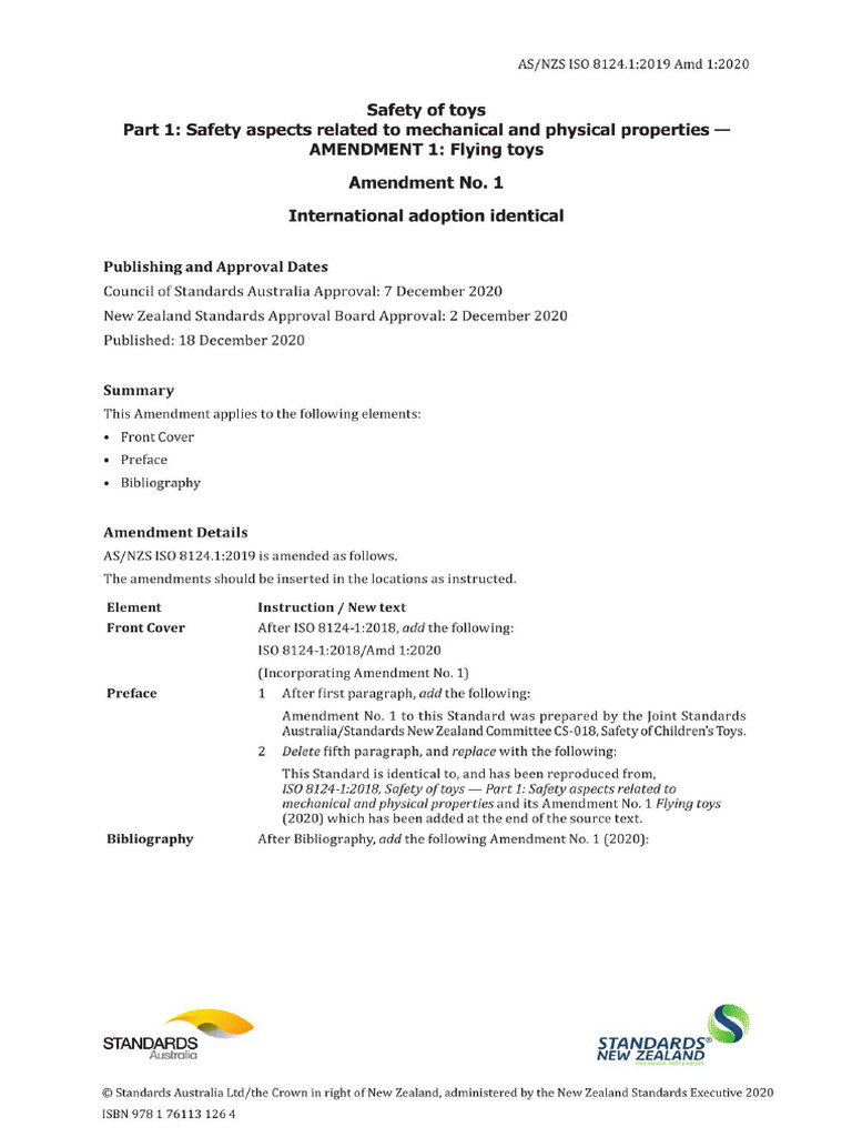 AS+NZS+ISO+8124 1+amd+1-2020 | PDF