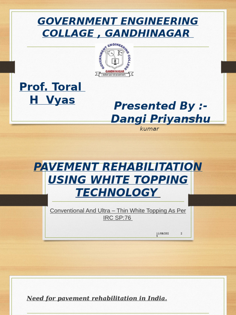 White Topping for Pavement Rehabilitation | PDF | Road Surface | Road