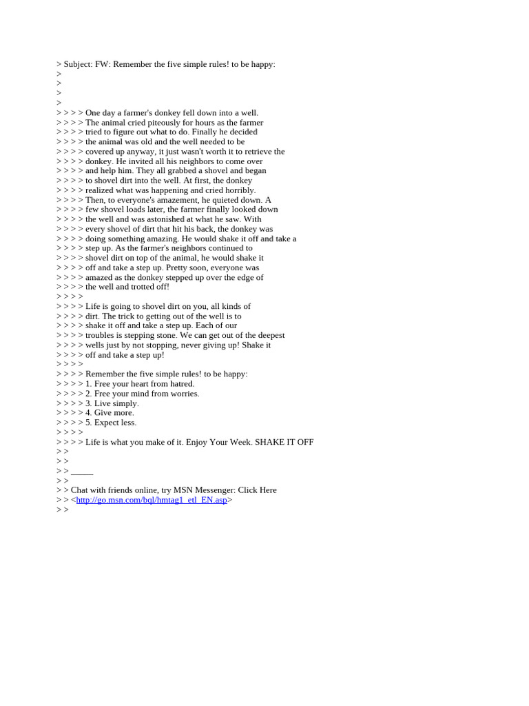 5 Simple Rules of Life | PDF