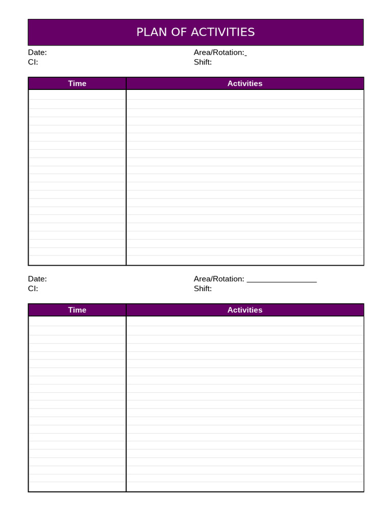 Duty Notebook Layout | PDF | Patient | Nursing