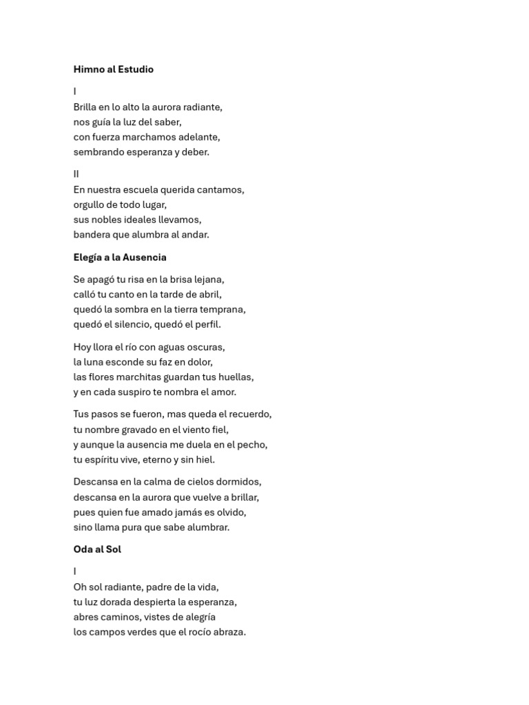 Tipos de Poema Lírico | PDF