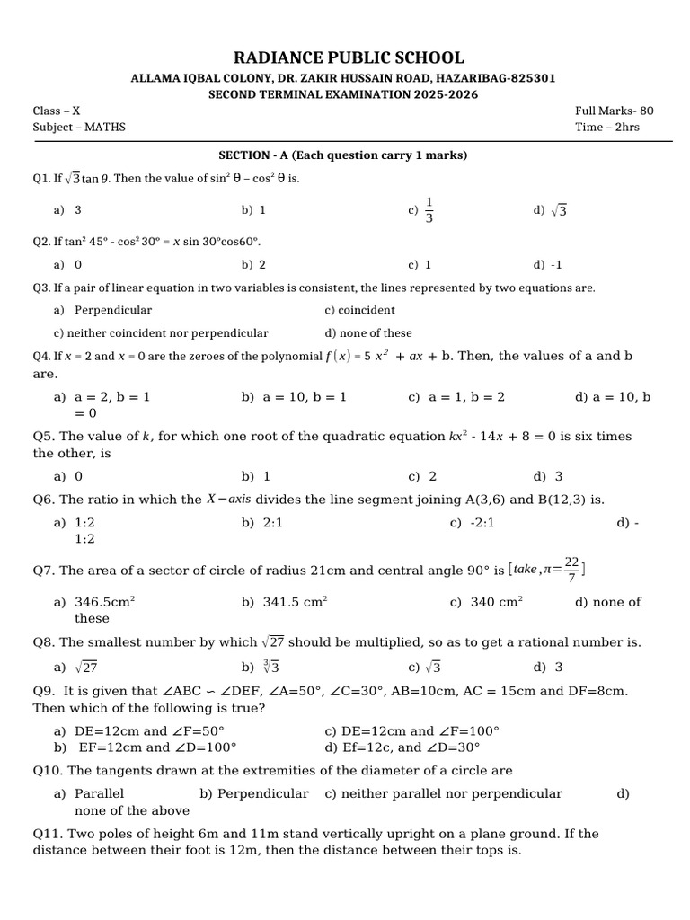 MATHS 10 | PDF | Mathematical Concepts | Elementary Geometry