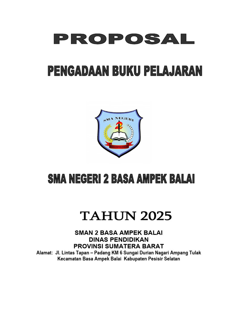 Proposal Pengadaan Buku Sekolah | PDF