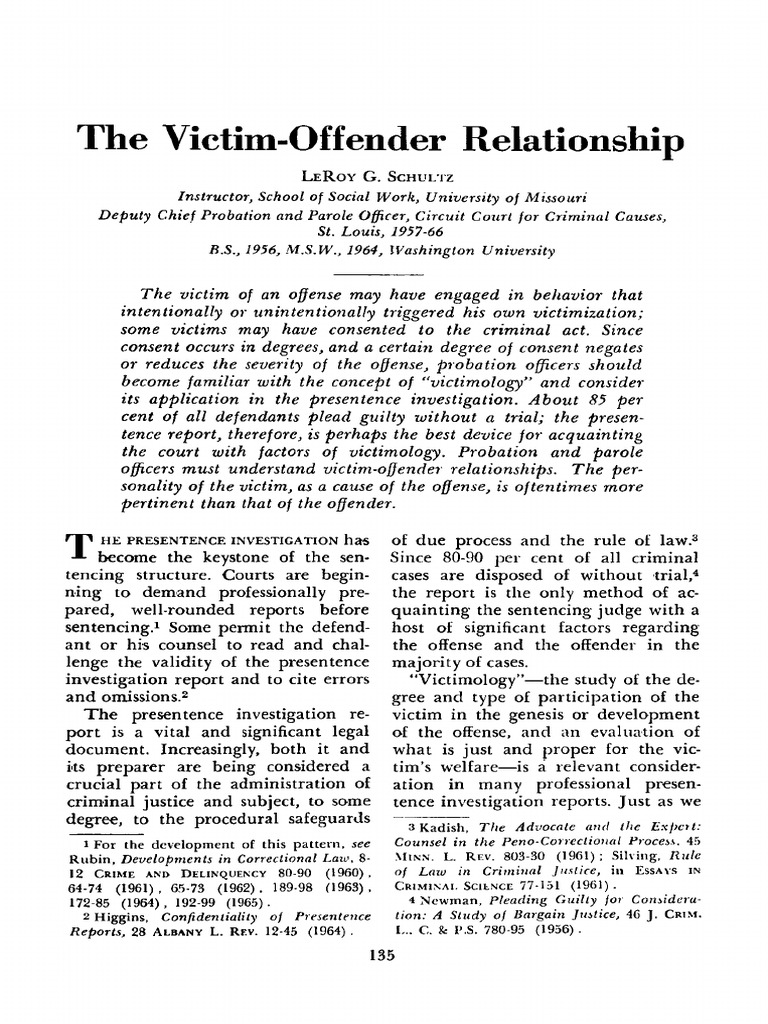 Schultz 1968 | PDF | Crimes | Crime & Violence