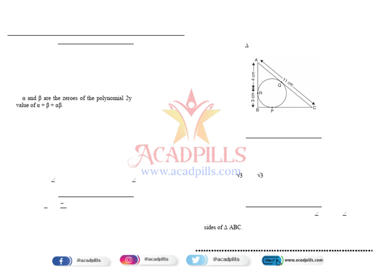 Math Revision Test Papers 9 | PDF | Triangle | Numbers