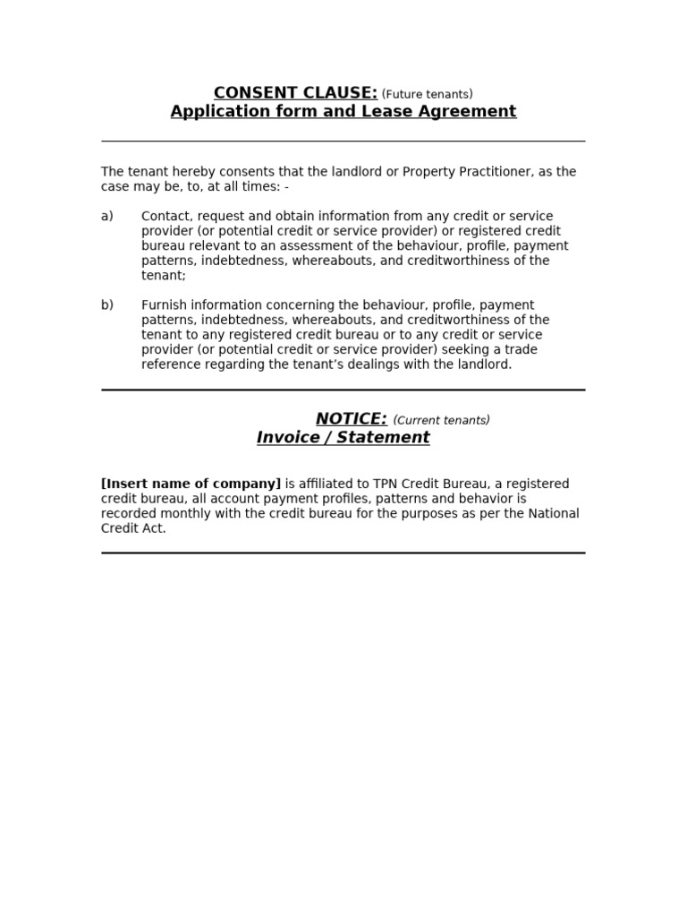 Consent Clause | PDF