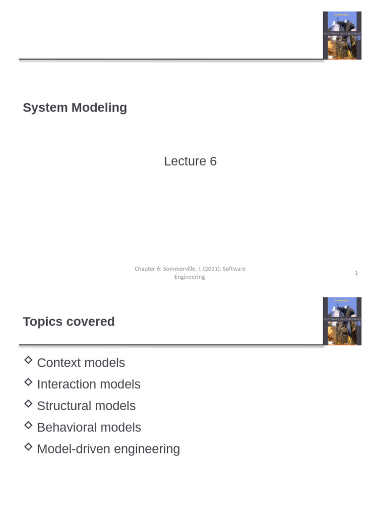 Lec6 System Modeling | PDF | Class (Computer Programming) | Use Case