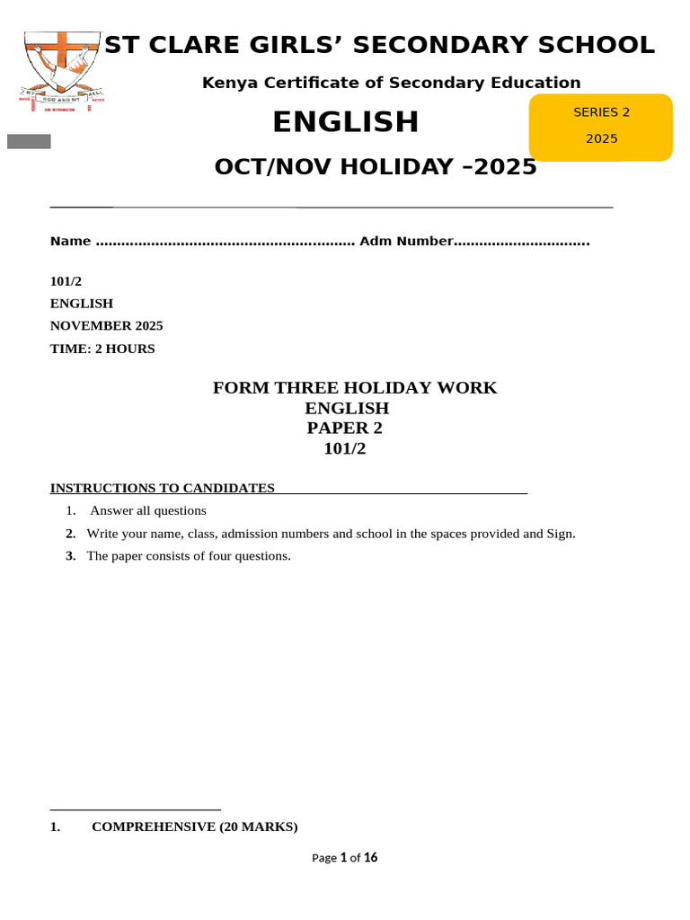 ENGLISH PAPER 2 | PDF | Linguistics | Grammar