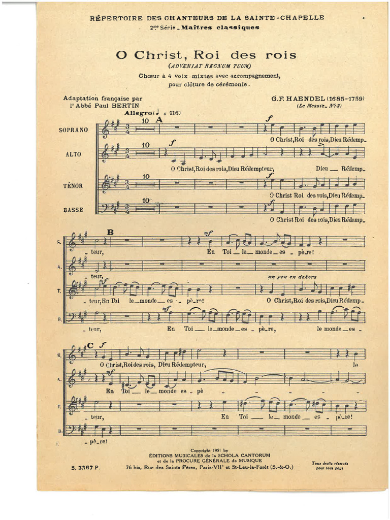 O Christ Roi Des Rois | PDF