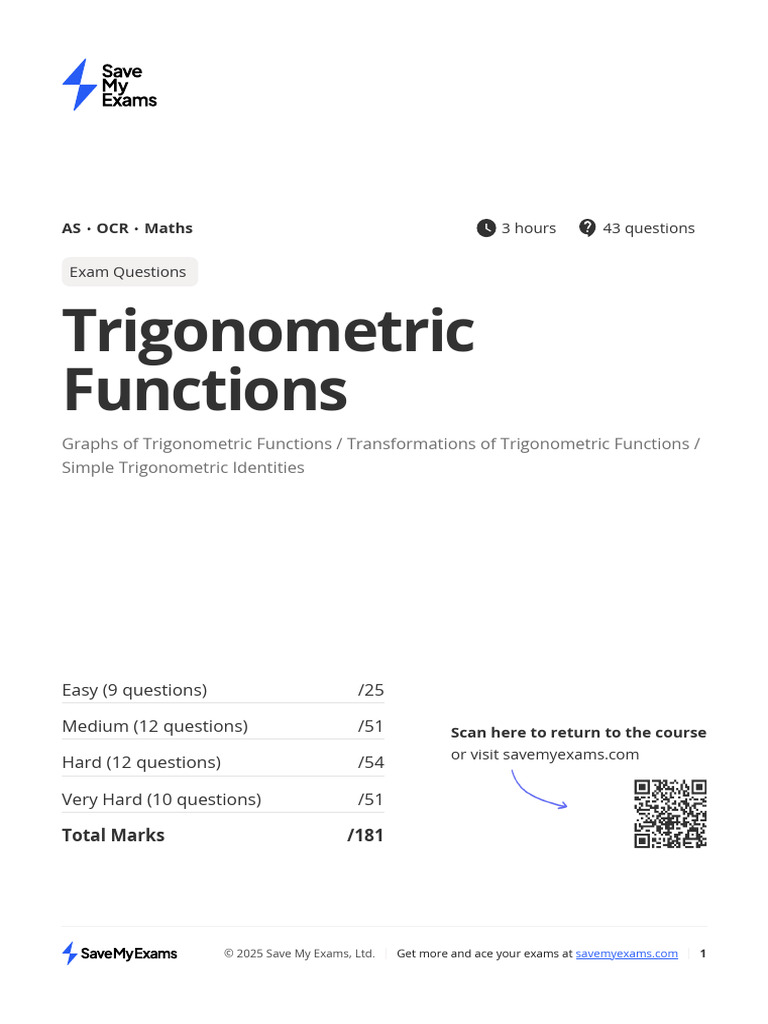 2 Trigonometric Functions | PDF | Coordinate System | Trigonometric ...