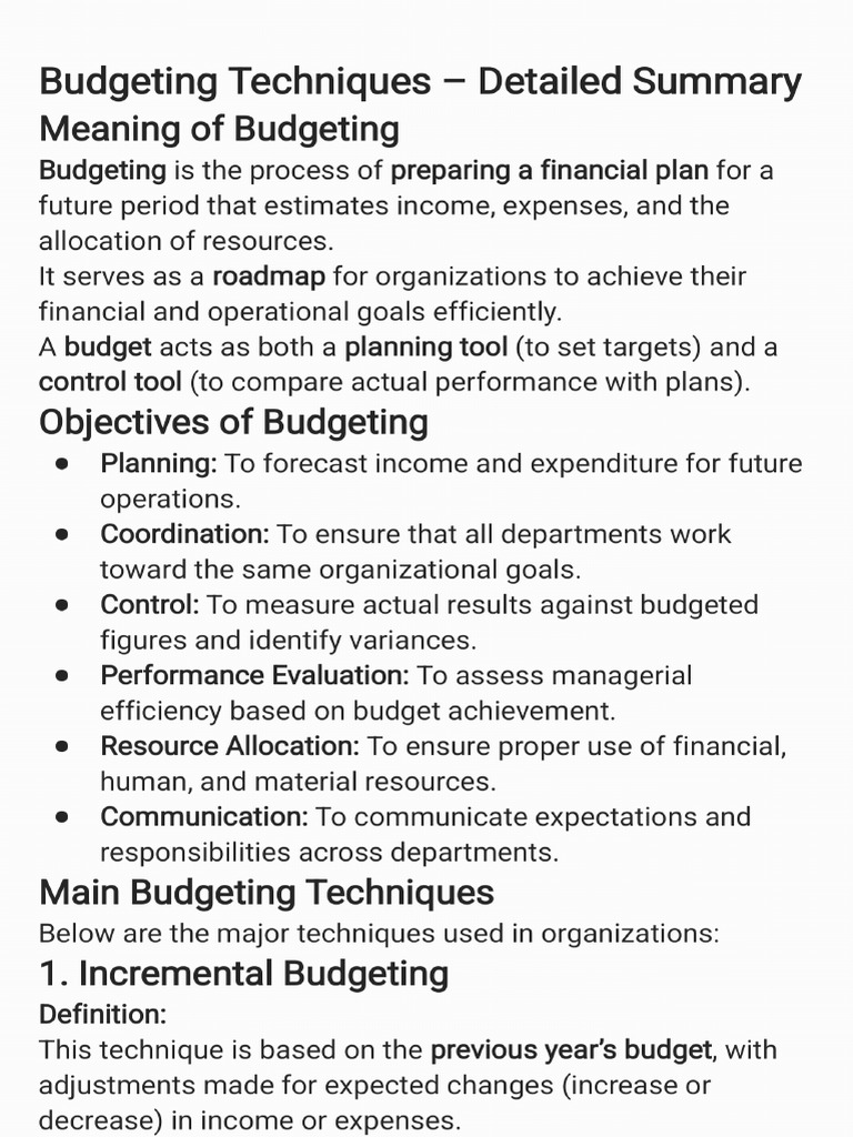 Budgeting | PDF