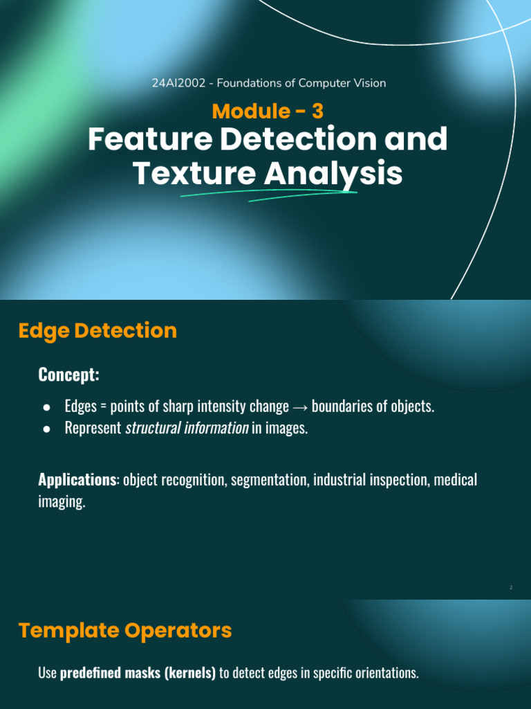 Feature Detection and Texture Analysis | PDF | Image Processing ...