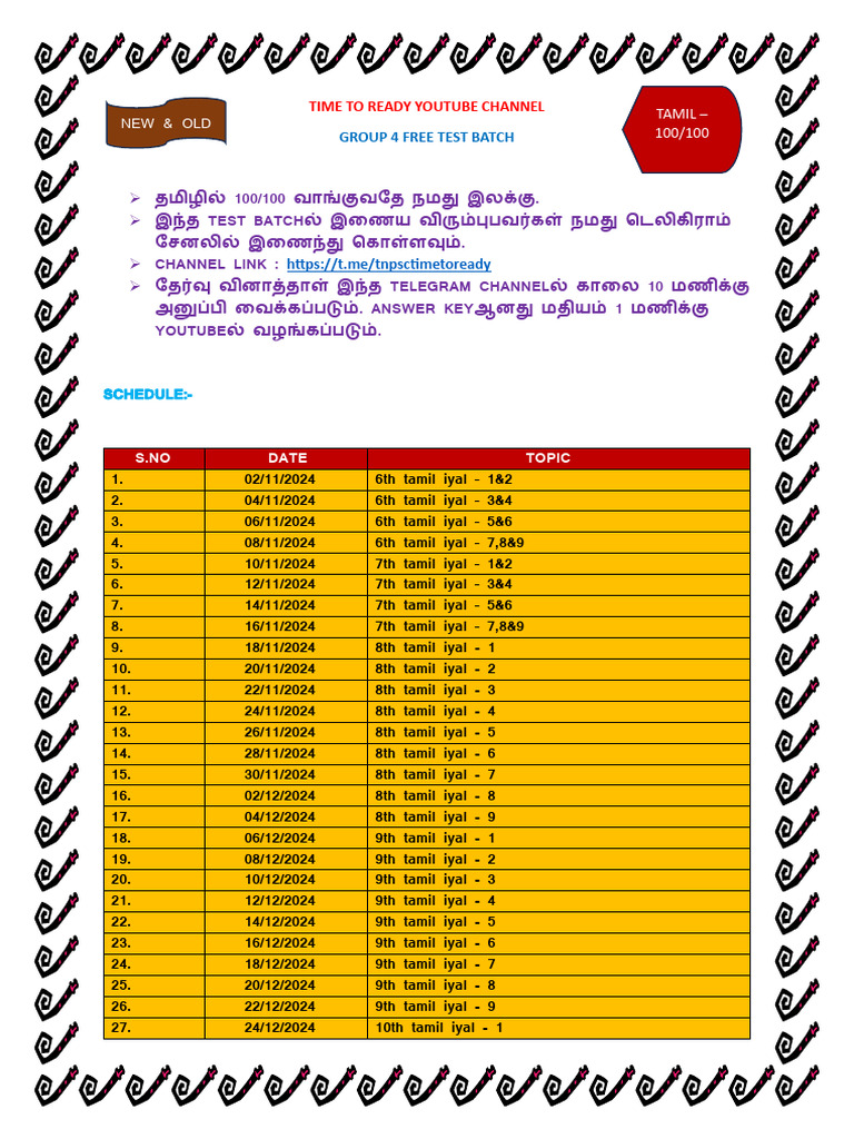Group 4 Free Test Batch | PDF