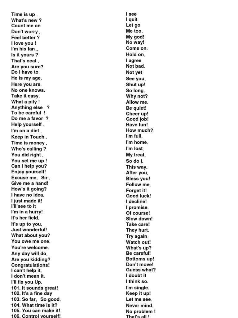 Learn 600 Short English Sentences | PDF