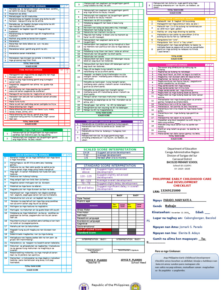 Eccd Checklist 2023 2024 1 | PDF