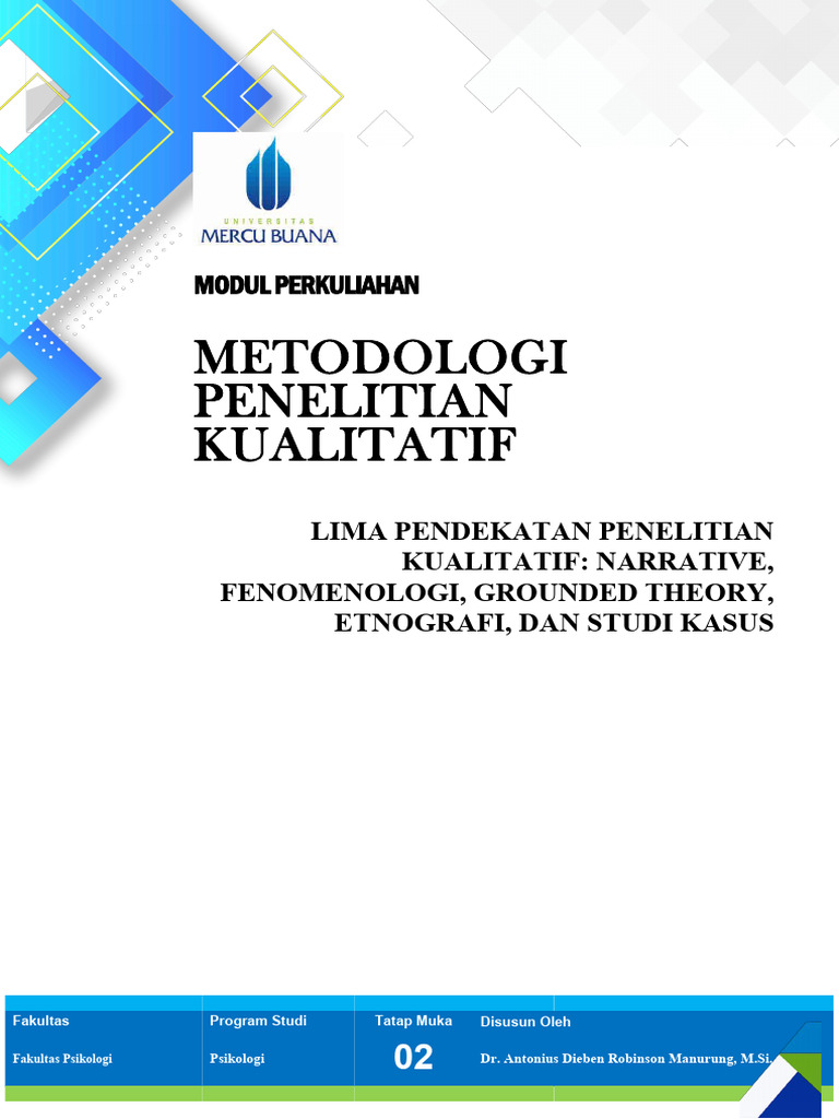 Modul Metodologi Penelitian Kualitatif (TM2) | PDF