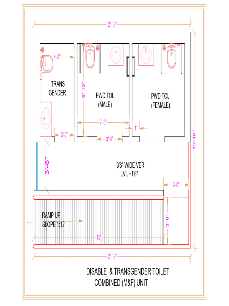 Combined Disabled & Transgender Toilet Design | PDF
