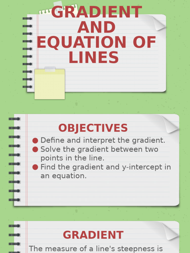 Understanding Gradient and Line Equations | PDF