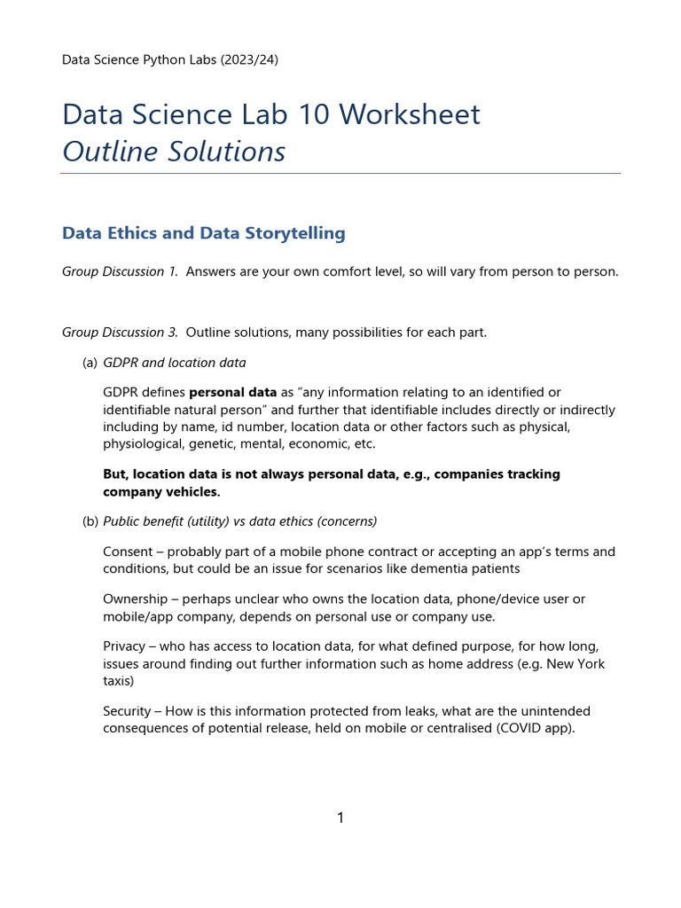 Lab10 Worksheet-Solutions | PDF
