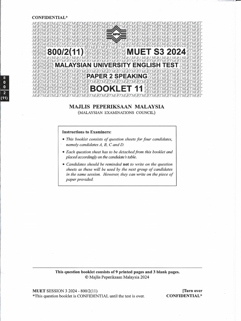 2024 Speaking s3 b11 | PDF