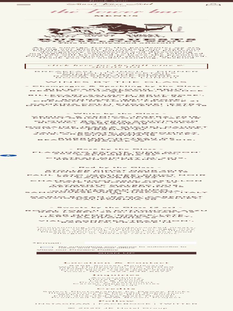Sunset Tower Hotel Menu Overview | PDF | Grape | Wine