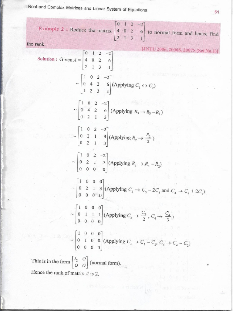 LAC Unit-I Matrices 51-100 Scan | PDF