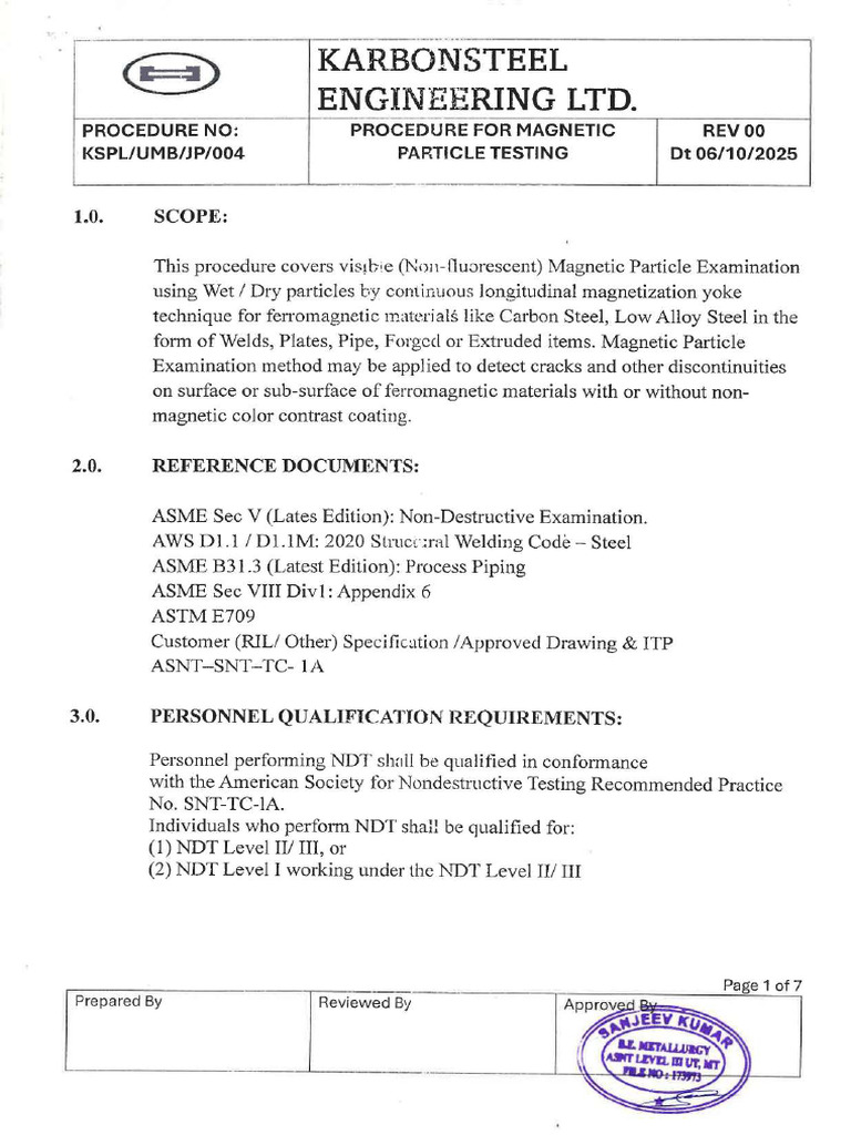MPT Procedure | PDF