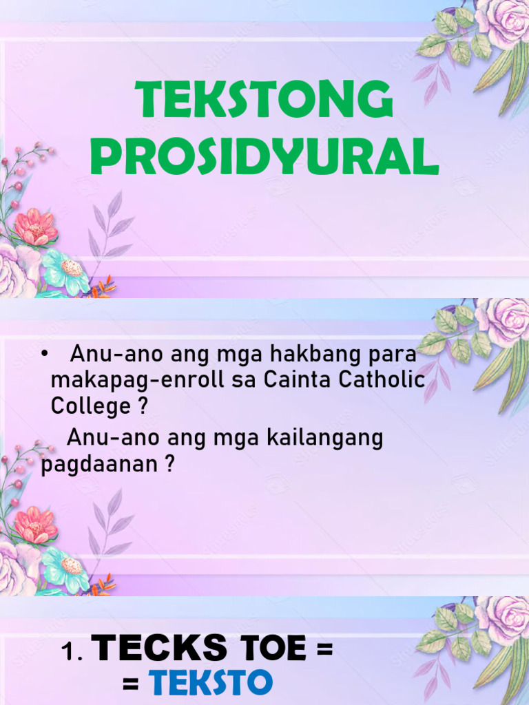 Tekstong Prosidyural | PDF