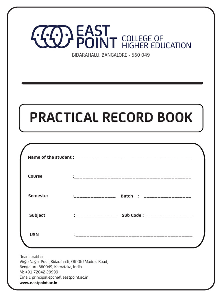 Practical Record Book Epche | PDF | Knowledge | Computer Science