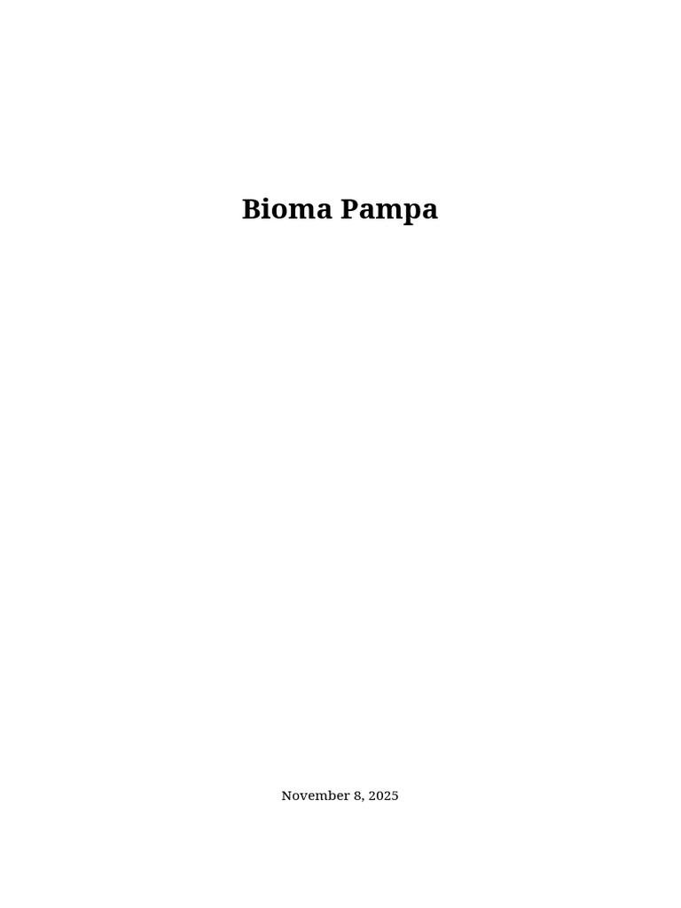Bioma Pampa | PDF | Pasto | Sustentabilidade