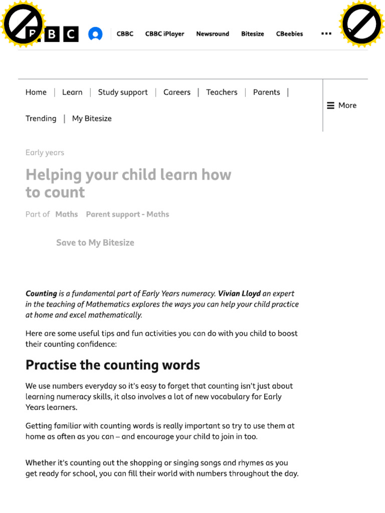 Counting - Numeracy - BBC Bitesize | PDF