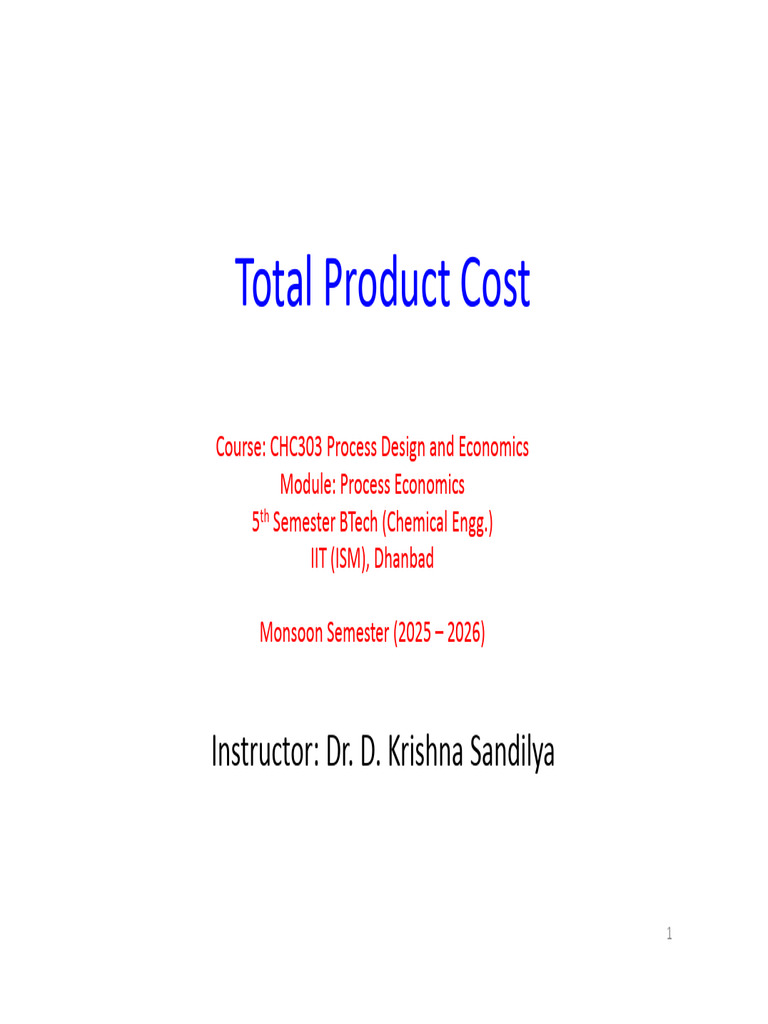 8 Total Product Cost | PDF | Financial Accounting | Business Economics