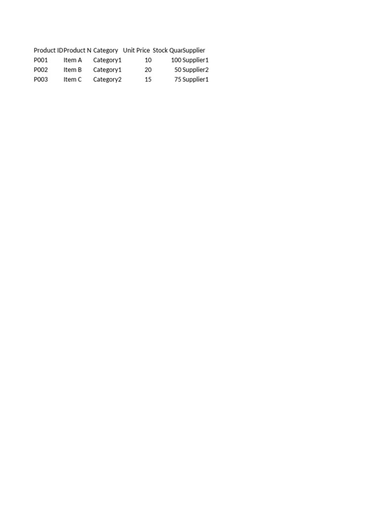 Excel POS Template | PDF