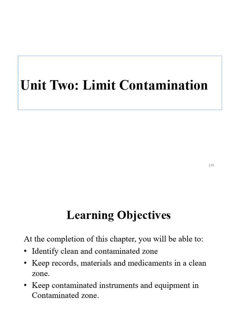 CH 2 Limit Contamination | PDF | Sterilization (Microbiology ...