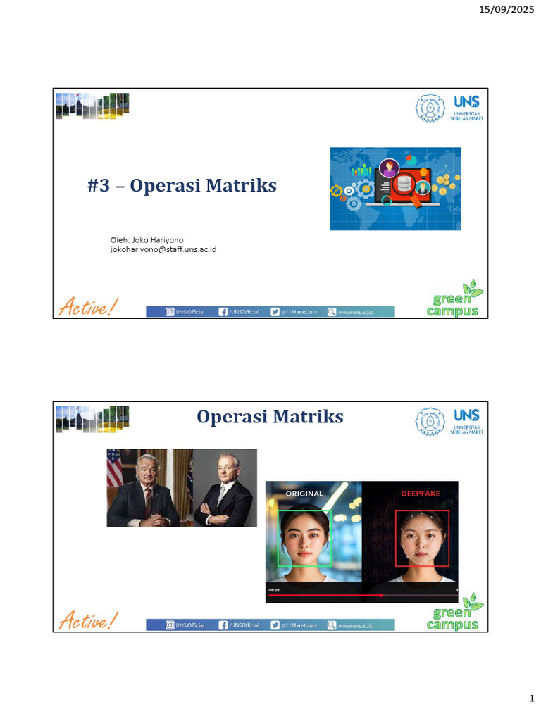 #3 - Operasi Matriks (Handout) | PDF