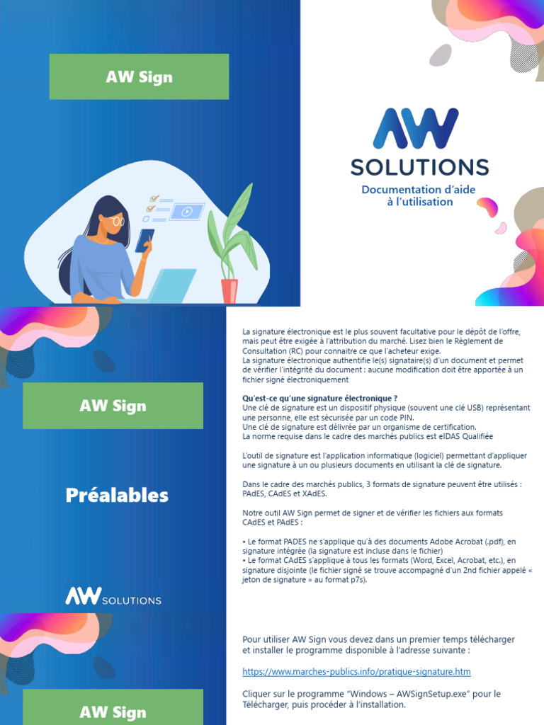 Guide d'utilisation d'AW Sign | PDF | Fichier informatique ...