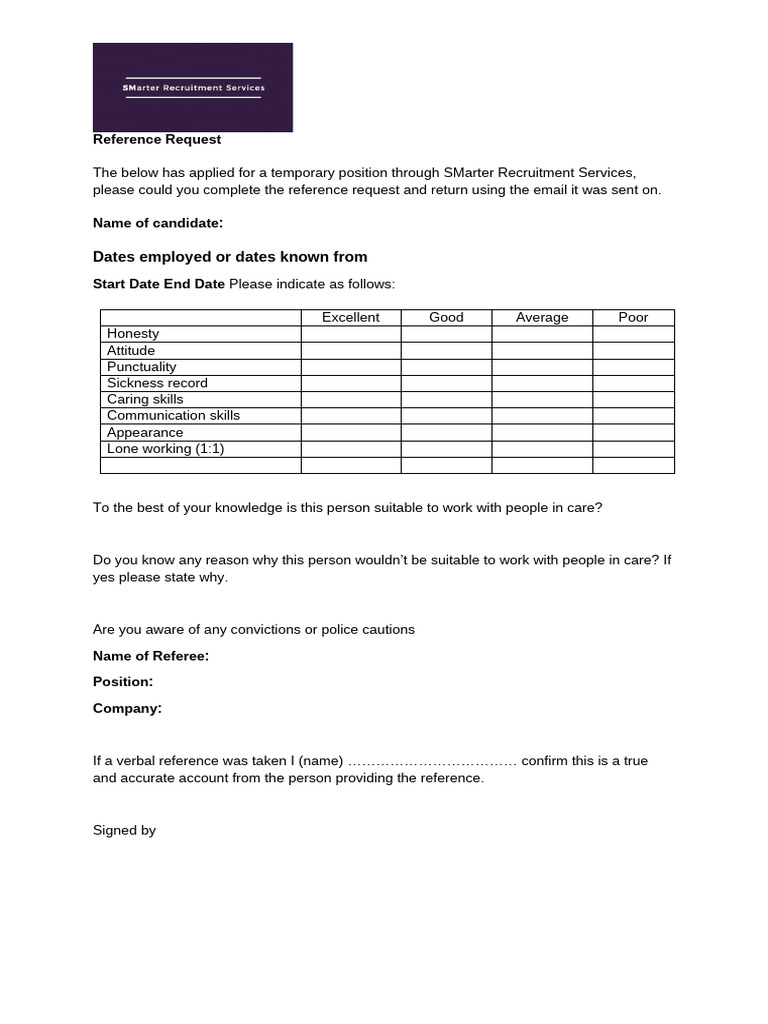 SRS Reference Request Form! | PDF
