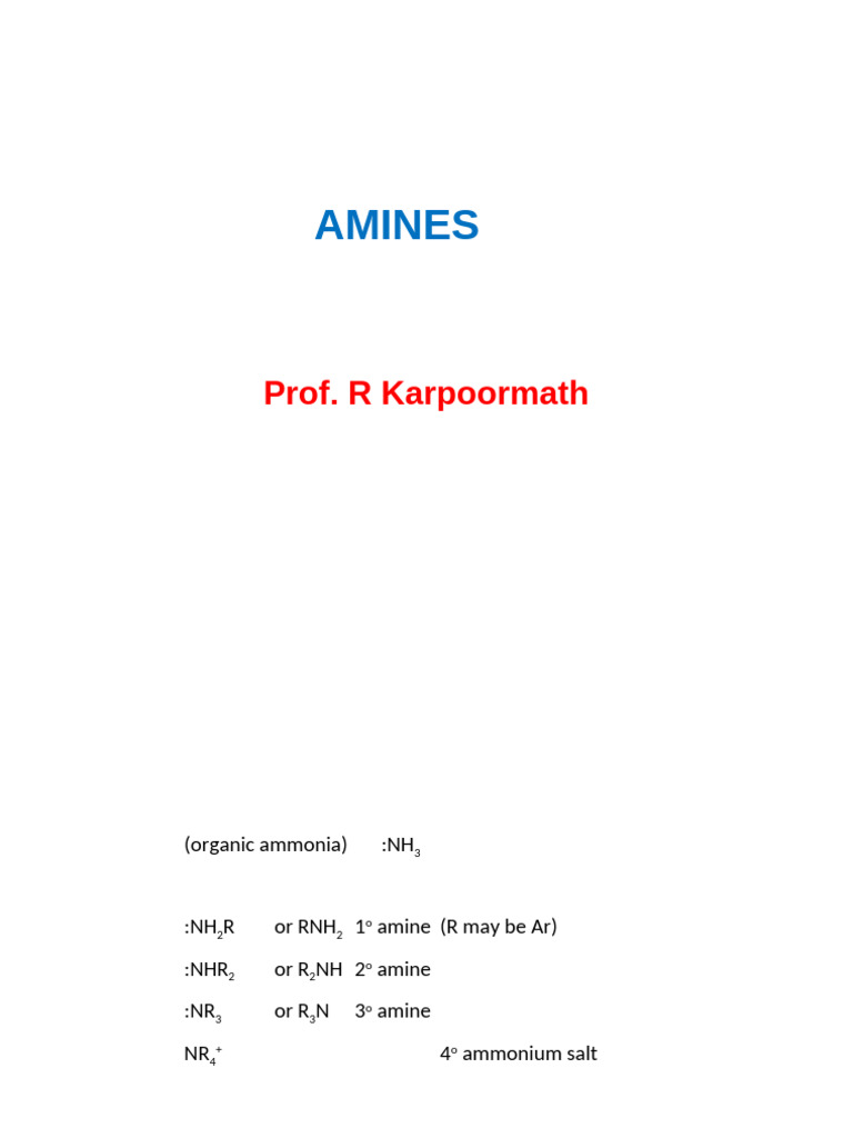 Comprehensive Guide to Amines and Reactions | PDF | Amine | Ammonium
