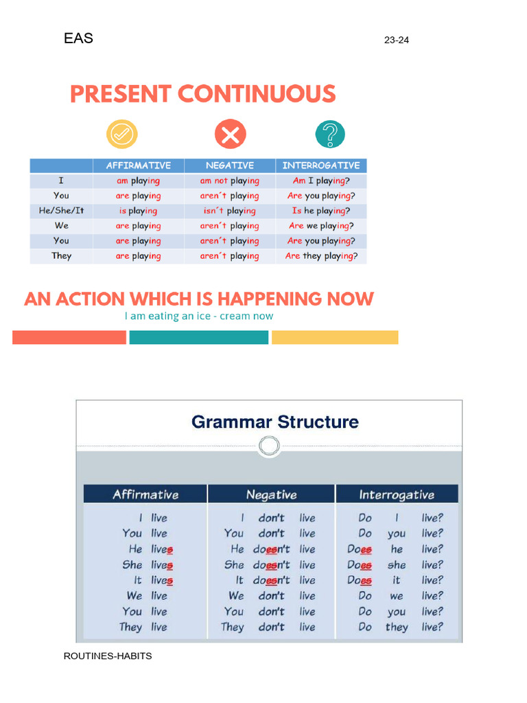 Present Simple Versus Present Continuous (2) (2) | PDF