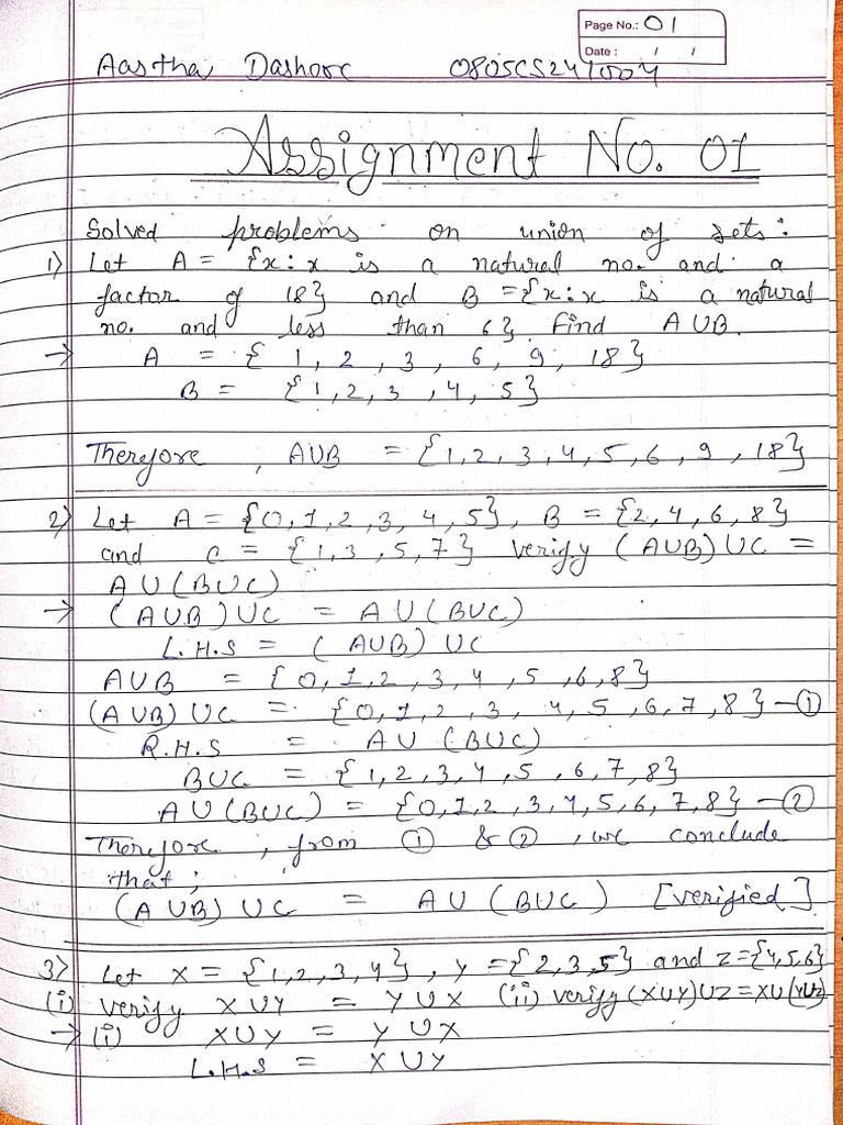 Discrete Structure Ass.01 | PDF