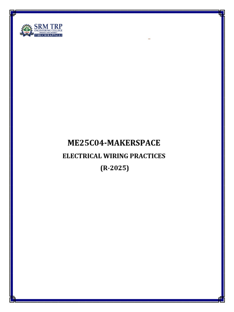 Electrical Makerspace Manual Final (24.09.2025) Observation | PDF ...