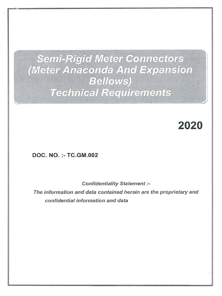 Semi-Rigid Meter Connectors - Meter Anaconda and Expansion Bellows No ...