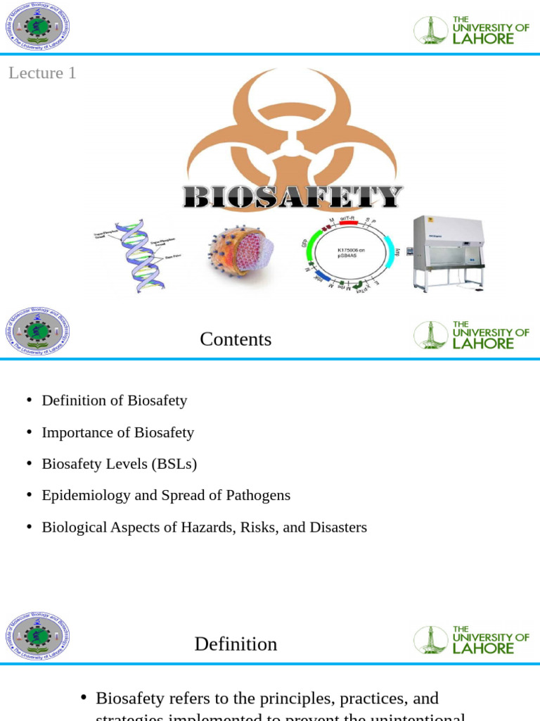Understanding Biosafety Levels and Risks | PDF | Pathogen | Infection